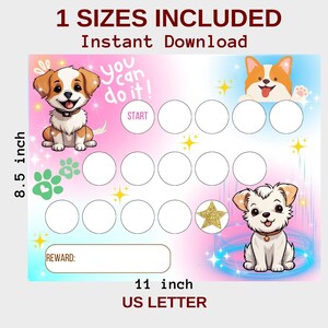 Printable Dog Reward Chart Kids Reward Chart Behavior Chart Potty ...