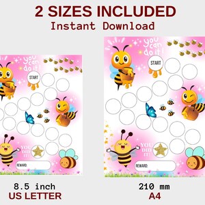 Bee Reward Chart Honey Bee Reward Chart Toddler Reward Chart Potty ...