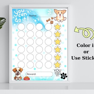 Dog Reward Chart - Behavior Chart - Potty Training - Sleep Chart - Dog ...