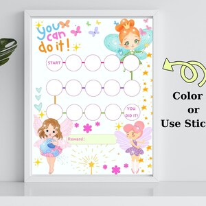 Fairy Reward Chart for Girls - Princess Reward Chart - Sleep Chart ...