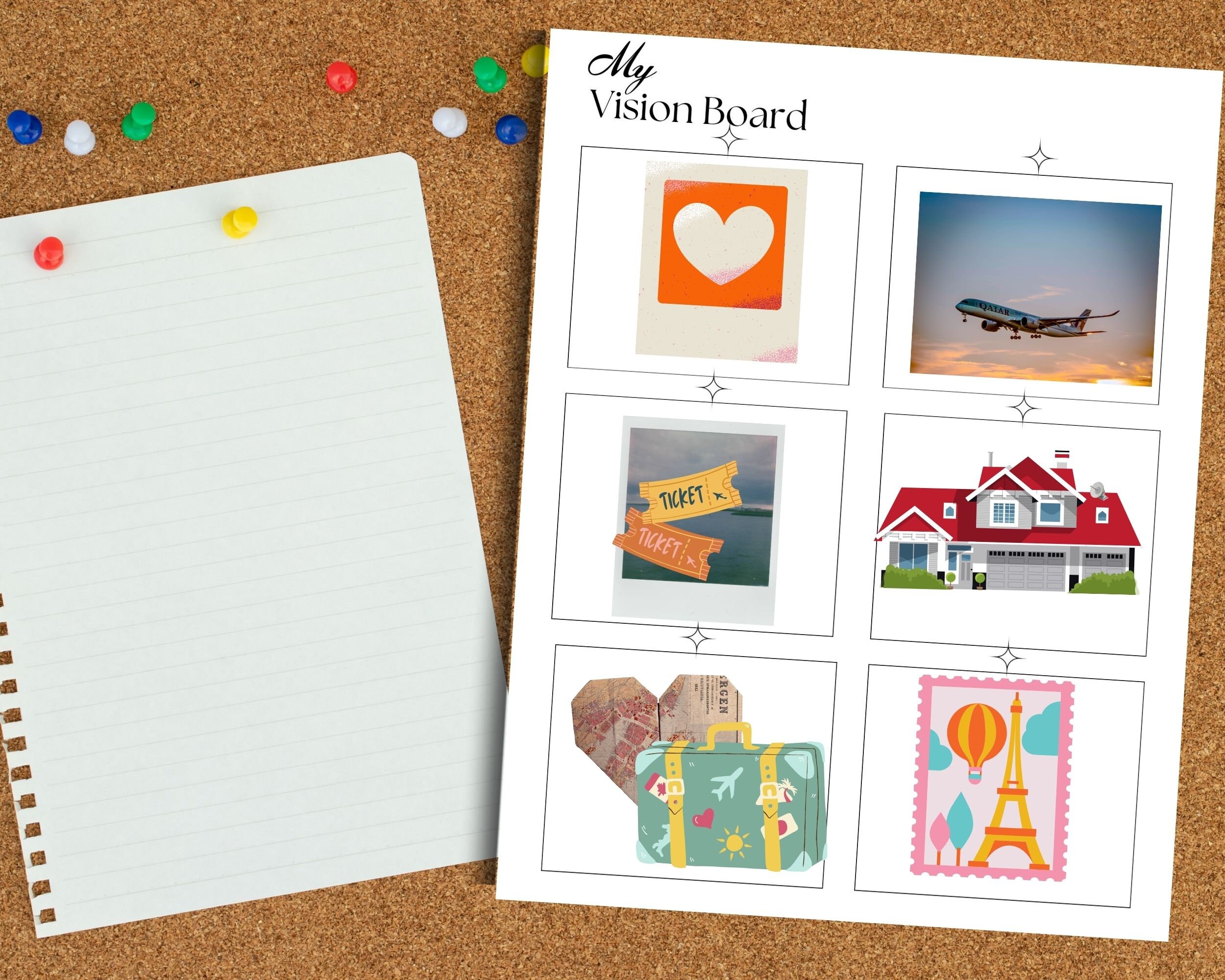 Vision Board Printable Focus Board Printable Vision Board PDF Simple ...
