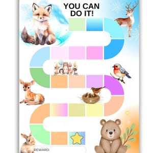 Woodland Animals Reward Chart - Printable Forest Sticker Chart - Fox ...