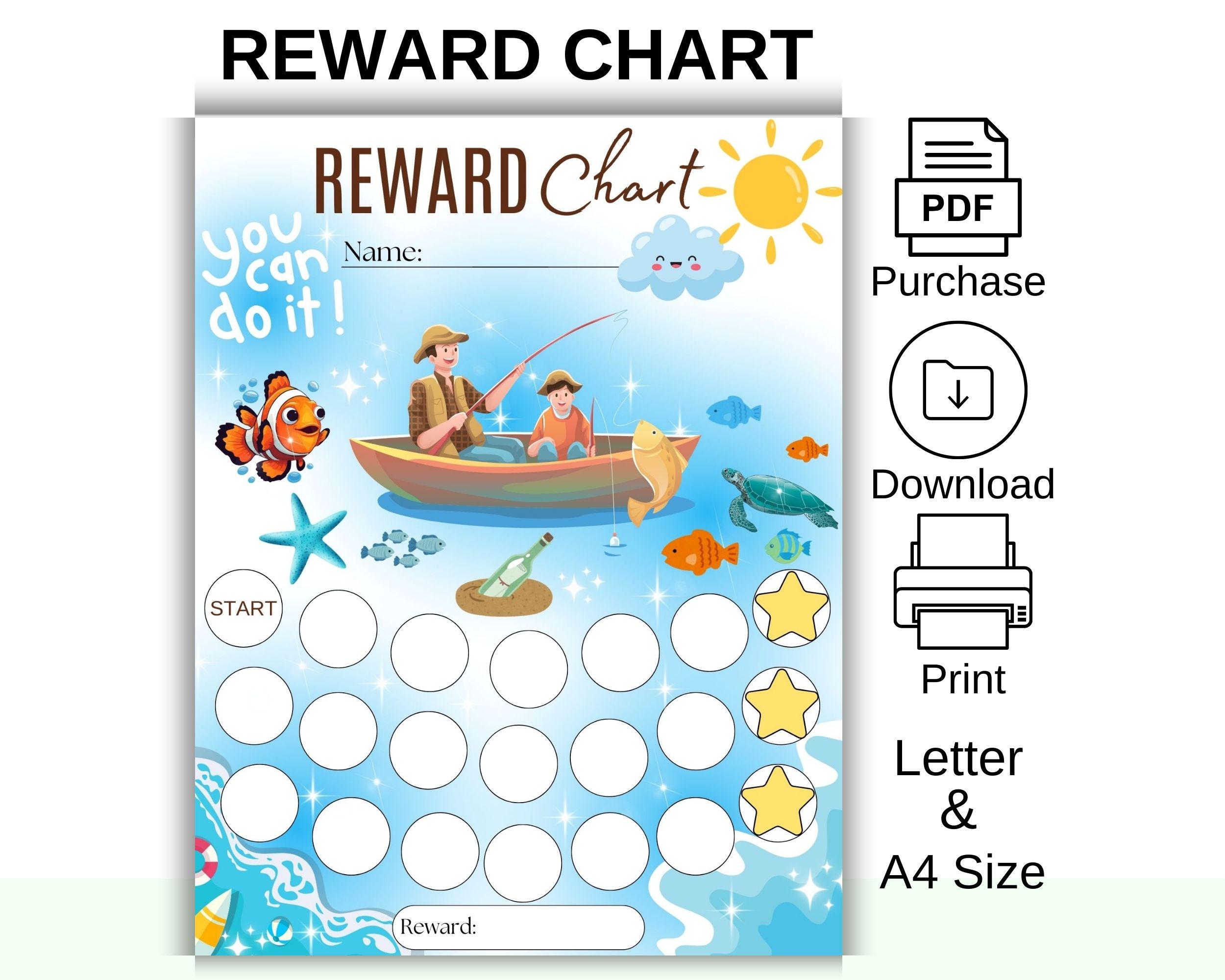 Ocean Reward Chart - Fish Reward Chart - Under the Sea Behavior Chart ...