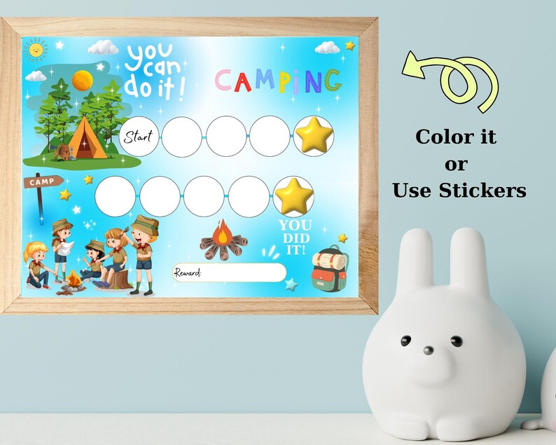 Camping Reward Chart – Printable Nature Chore Chart for Kids | Toddler ...