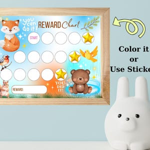 Woodland Animals Reward Chart - Printable Forest Sticker Chart - Fox ...