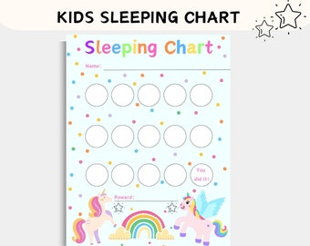 Kids Sleeping Chart Printable Sleep Tracker Reward Chart Sleep Chart ...