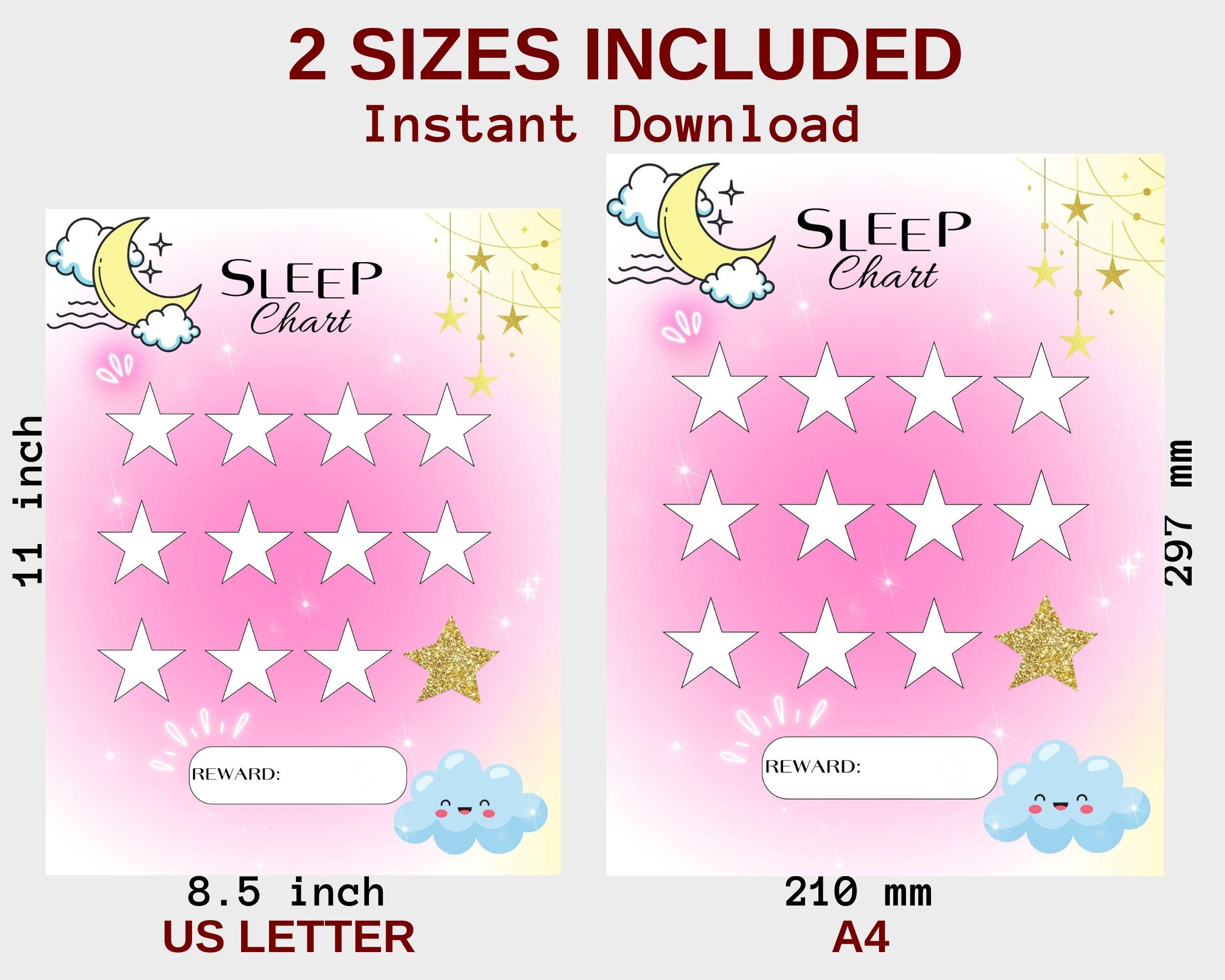 Kids Sleeping Chart Printable Sleep Tracker Reward Chart Sleep Chart ...