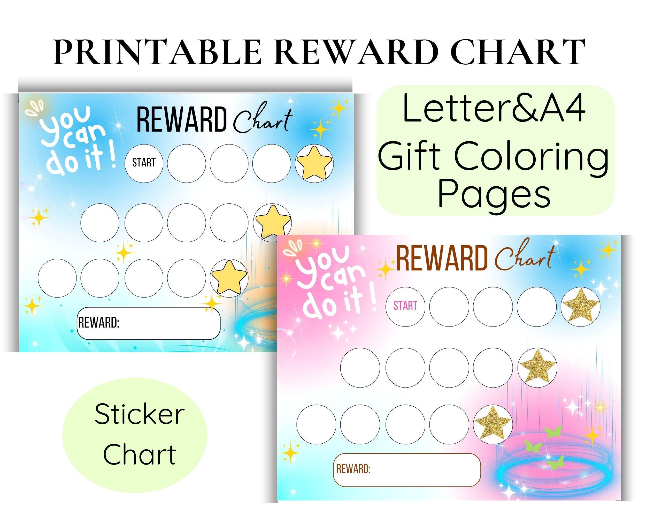 Pink and Blue Reward Chart - Kids Chore Chart Printable for Girls ...
