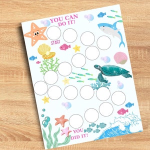 Printable Mermaid Reward Chart - Ocean Reward Chart - Under the Sea ...