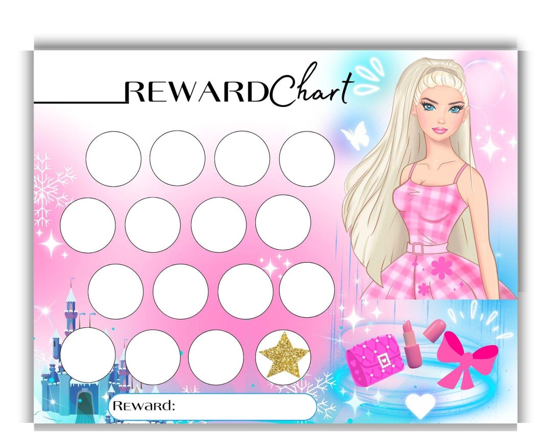 Princess Reward Chart: Positive Behavior & Potty Training (printable ...