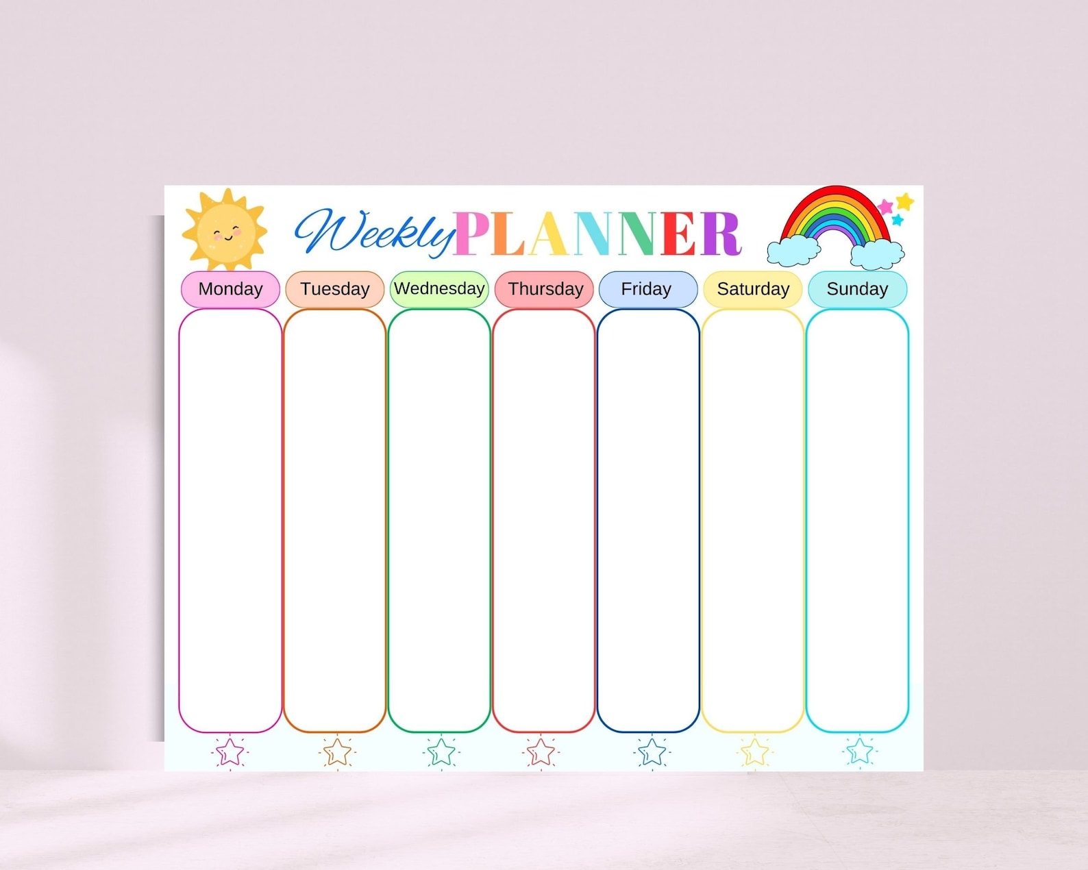 Kids Weekly Planner - Homeschool Planner - Kids Schedule - Kids Daily ...