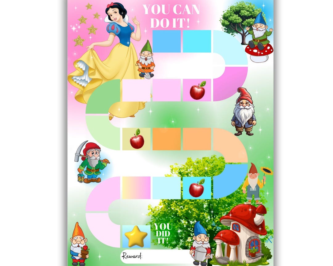 Reward Chart for Kids - Snow White and the Seven Dwarfs Reward Chart ...