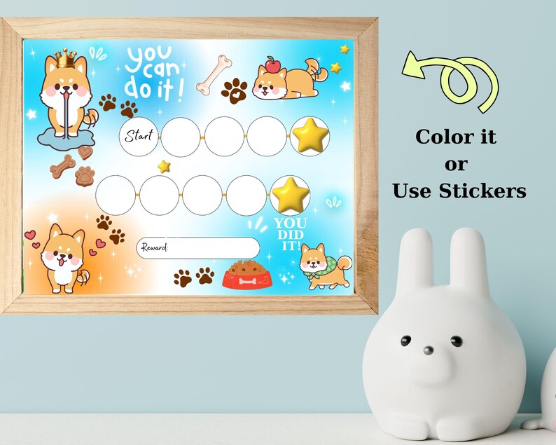 Dog Reward Chart for Kids-dogs – Printable Behavior Tracker | Puppy ...