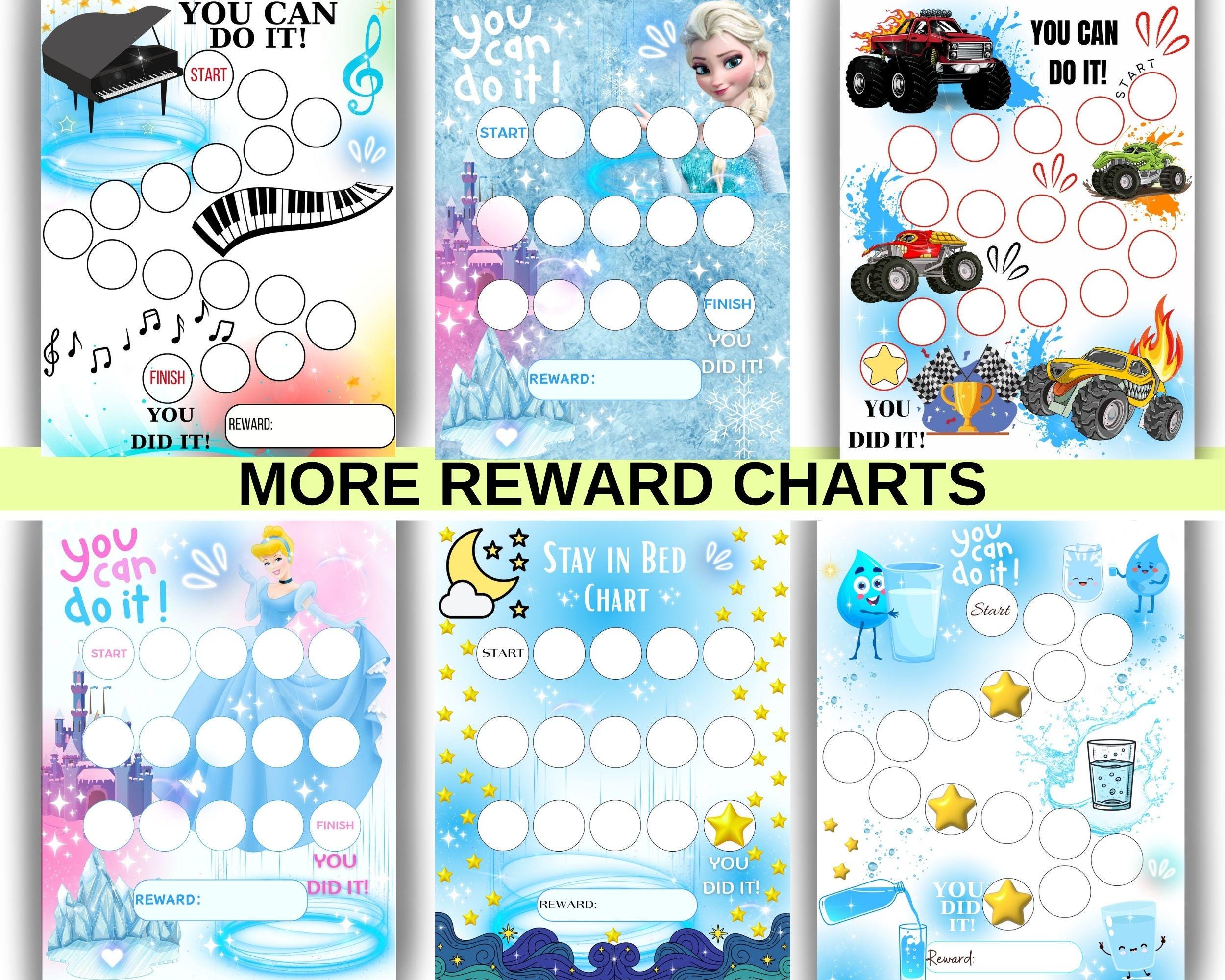 Cat Reward Chart for Kids: Printable Behavior, Potty Training Tracker ...