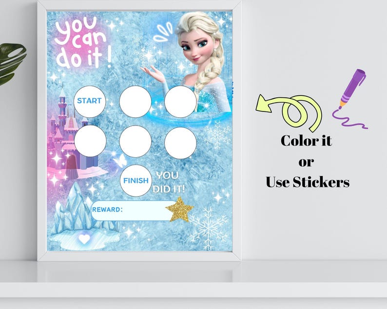 Elsa Frozen Reward Chart – 7-day Printable Chore, Potty Training ...