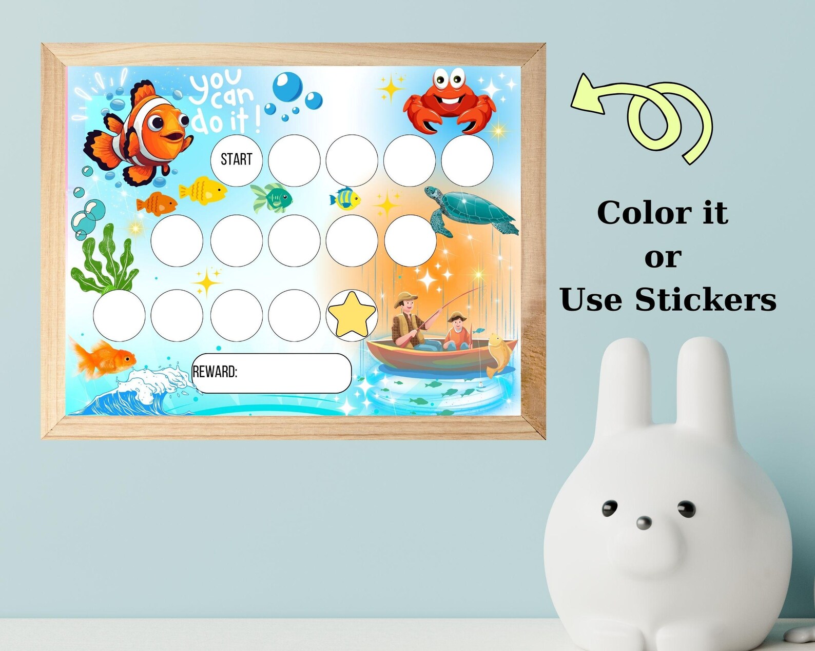 Ocean Reward Chart - Fish Reward Chart - Under the Sea Behavior Chart ...