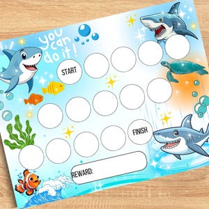 Shark Reward Chart - Ocean Reward Chart - Under the Sea Behavior Chart ...