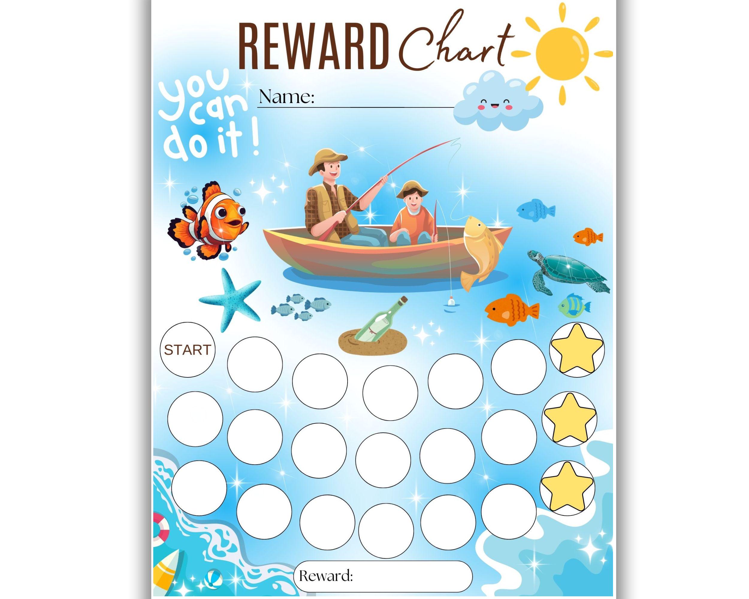 Printable Shark Reward Chart - Ocean Reward Chart - Under the Sea ...