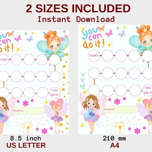 Fairy Reward Chart for Girls - Princess Reward Chart - Sleep Chart ...