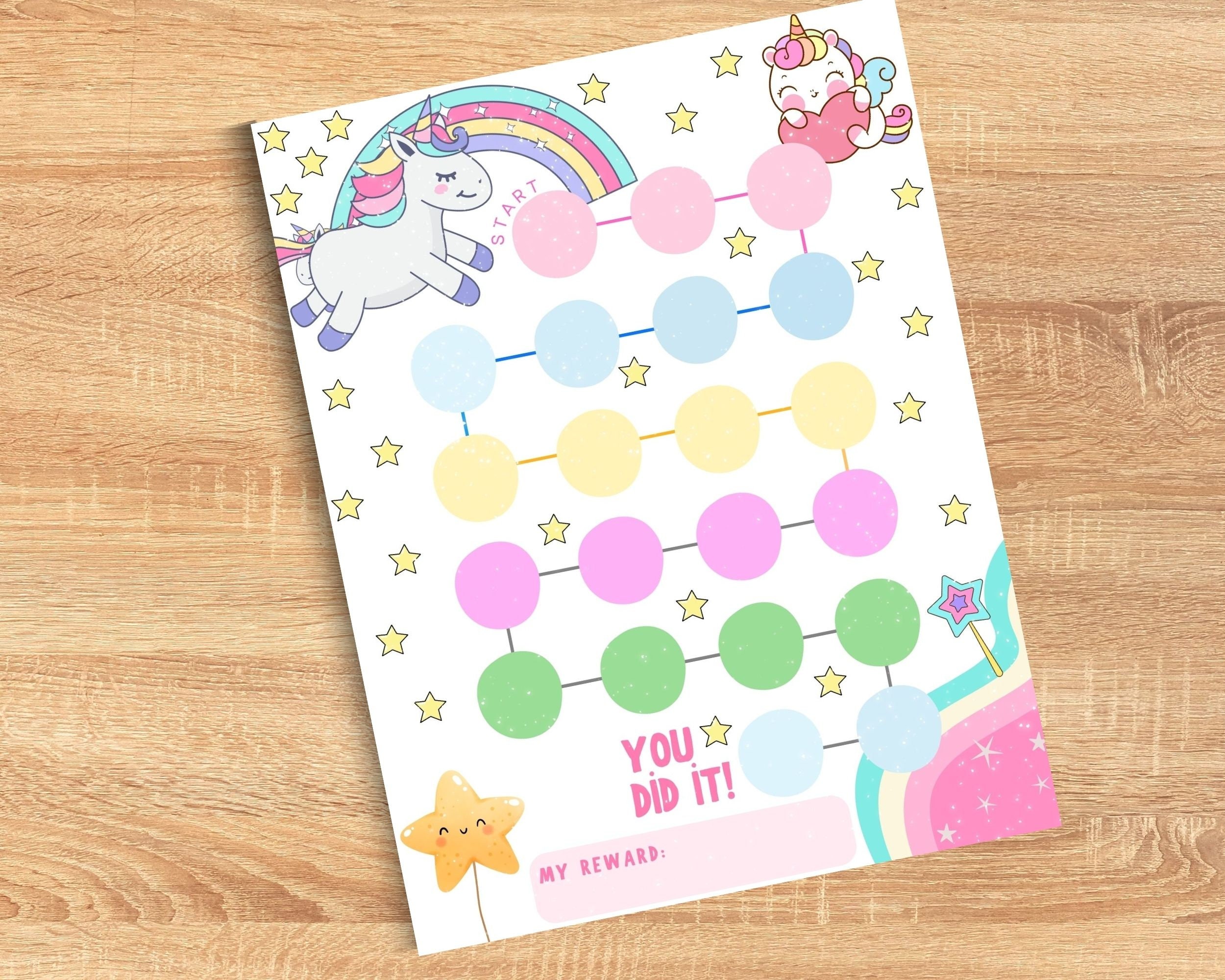 Unicorn Reward Chart – Printable Chore Chart for Girls | Magical ...