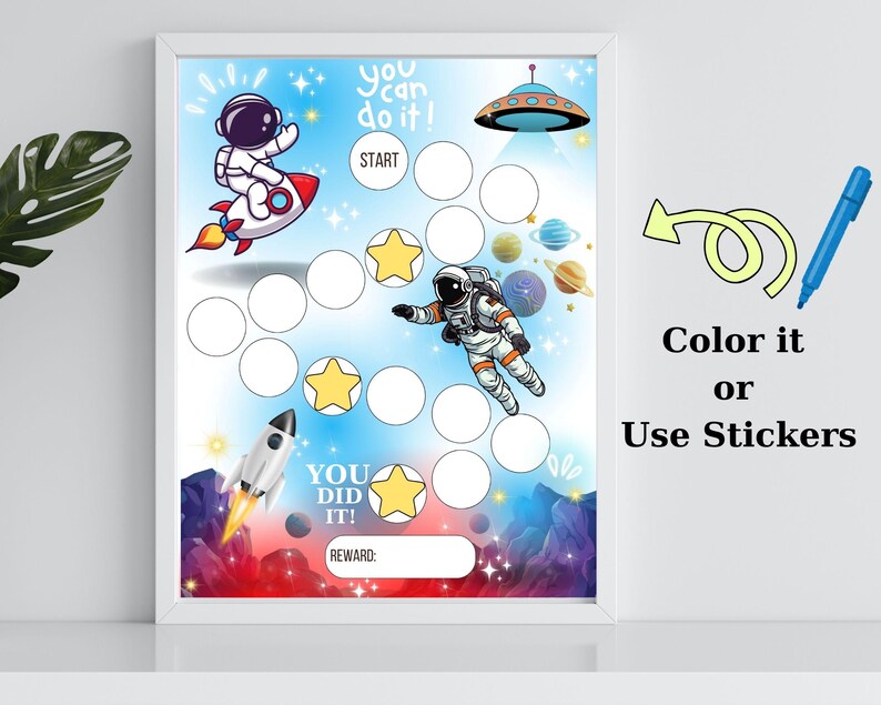 Space Reward Chart Outer Space Chart Boys Behavior Chart Potty Training ...