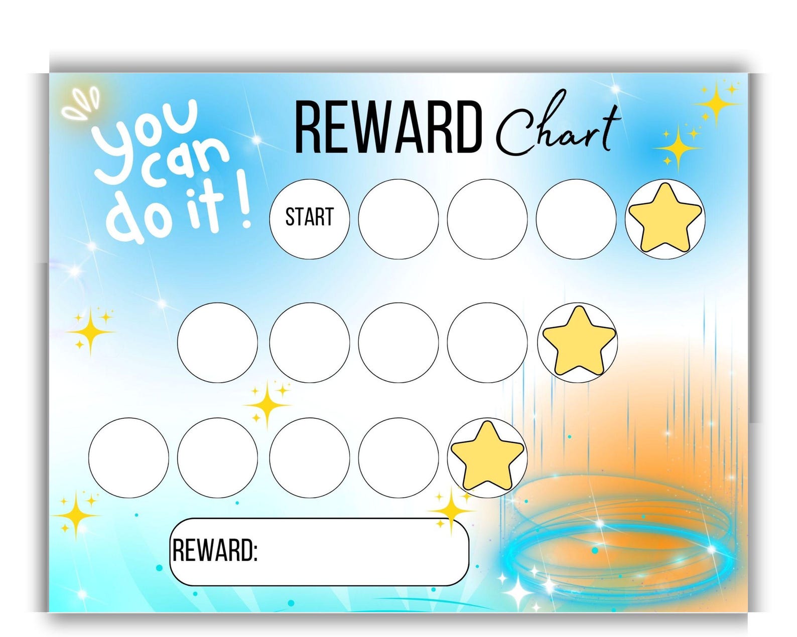 Pink and Blue Reward Chart - Kids Chore Chart Printable for Girls ...