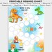 Dinosaur Reward Chart - Potty Training Chart - Chore Chart - Boys ...