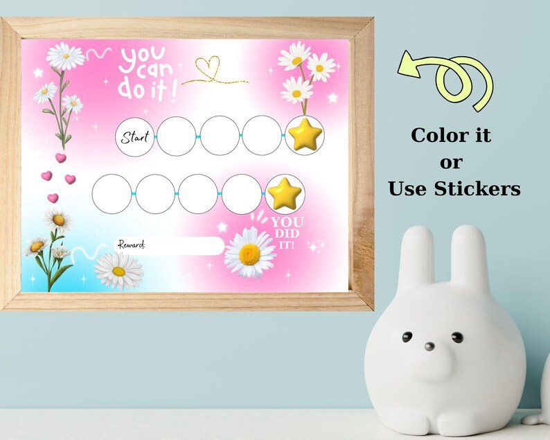 Daisy Reward Chart for Kids - Printable Behavior Chart - Flower Routine ...