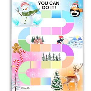 Christmas Reward Chart Snowman Sticker Chart Santa Prize Chart ...