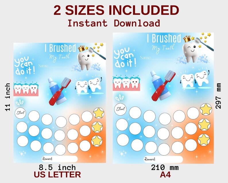 Teeth Brushing Reward Chart - Tooth Brushing Reward Chart - Sticker ...