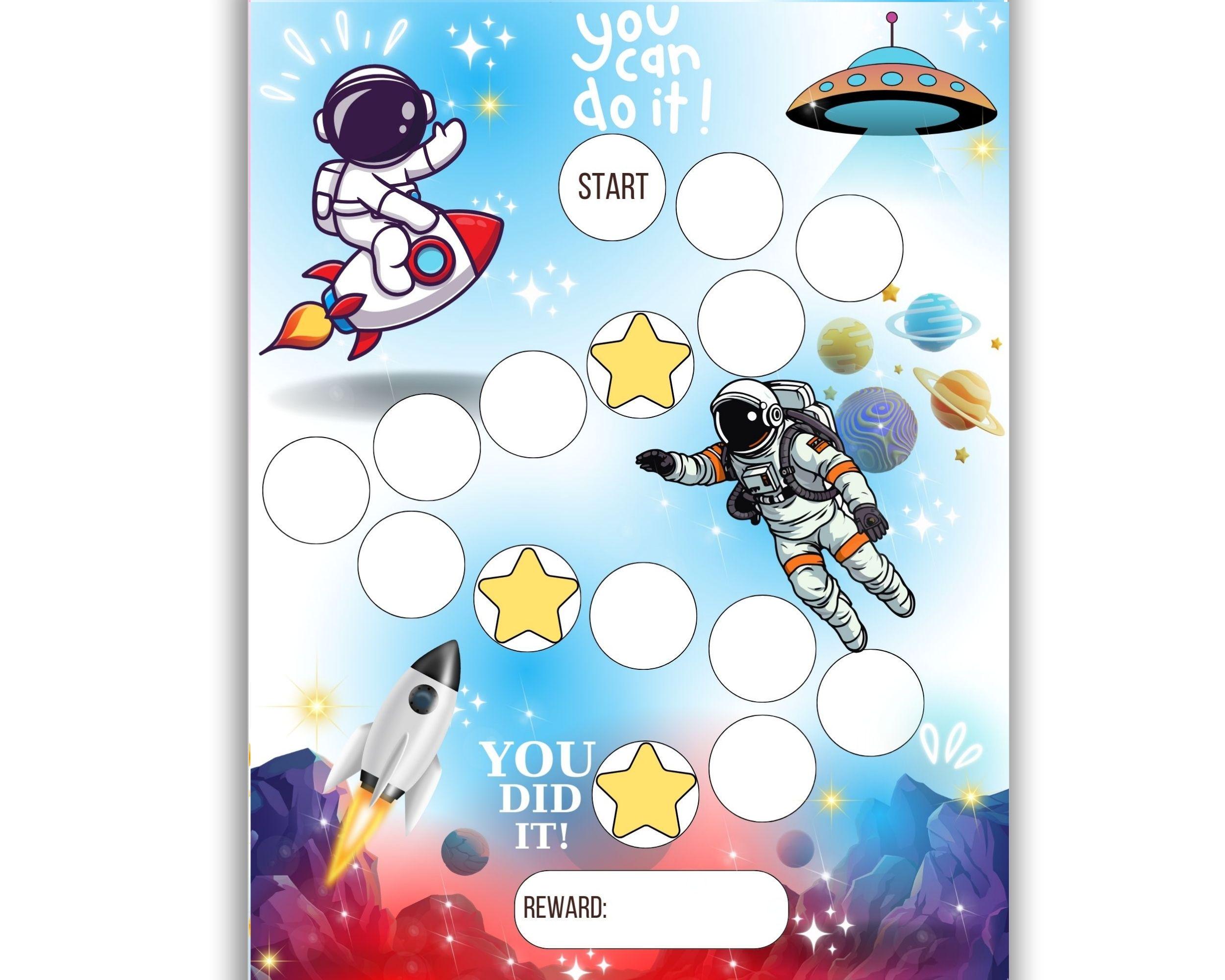 Space Reward Chart - Outer Space Chart - Boys Behavior Chart - Potty ...