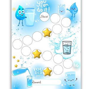Kids Water Tracker: Printable Hydration Reward Chart (A4 & Letter PDF ...