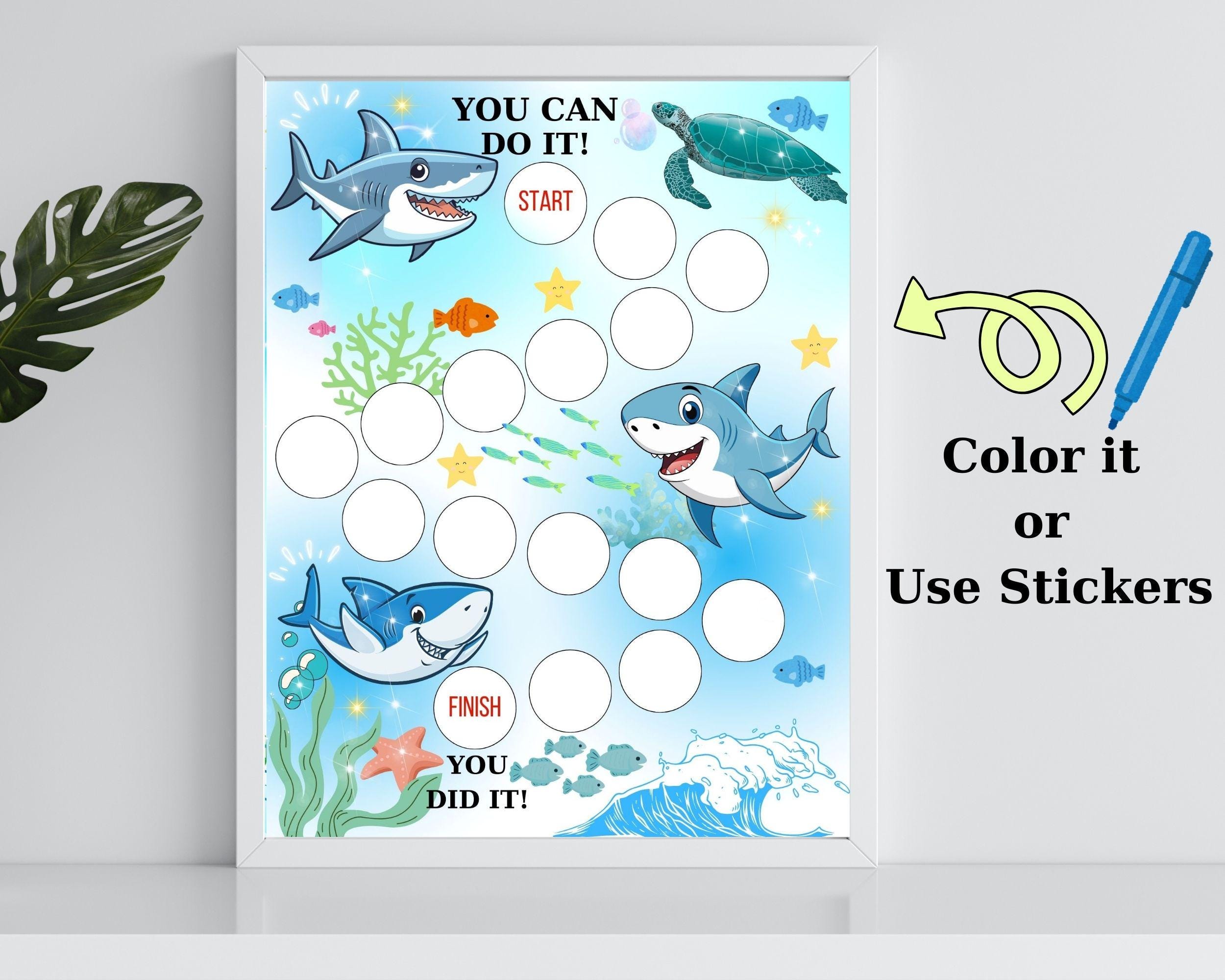 Printable Shark Reward Chart - Ocean Reward Chart - Under the Sea ...