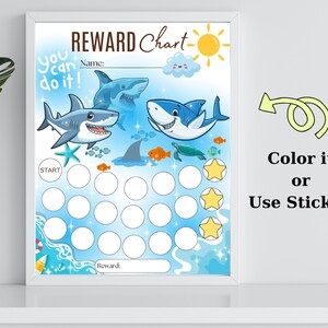 Printable Ocean Reward Chart Bundle: Under the Sea, Shark Potty ...