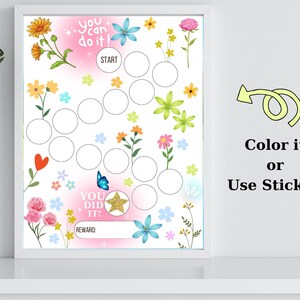 Flower Reward Chart for Kids - Butterfly Reward Chart - Toddler Reward ...