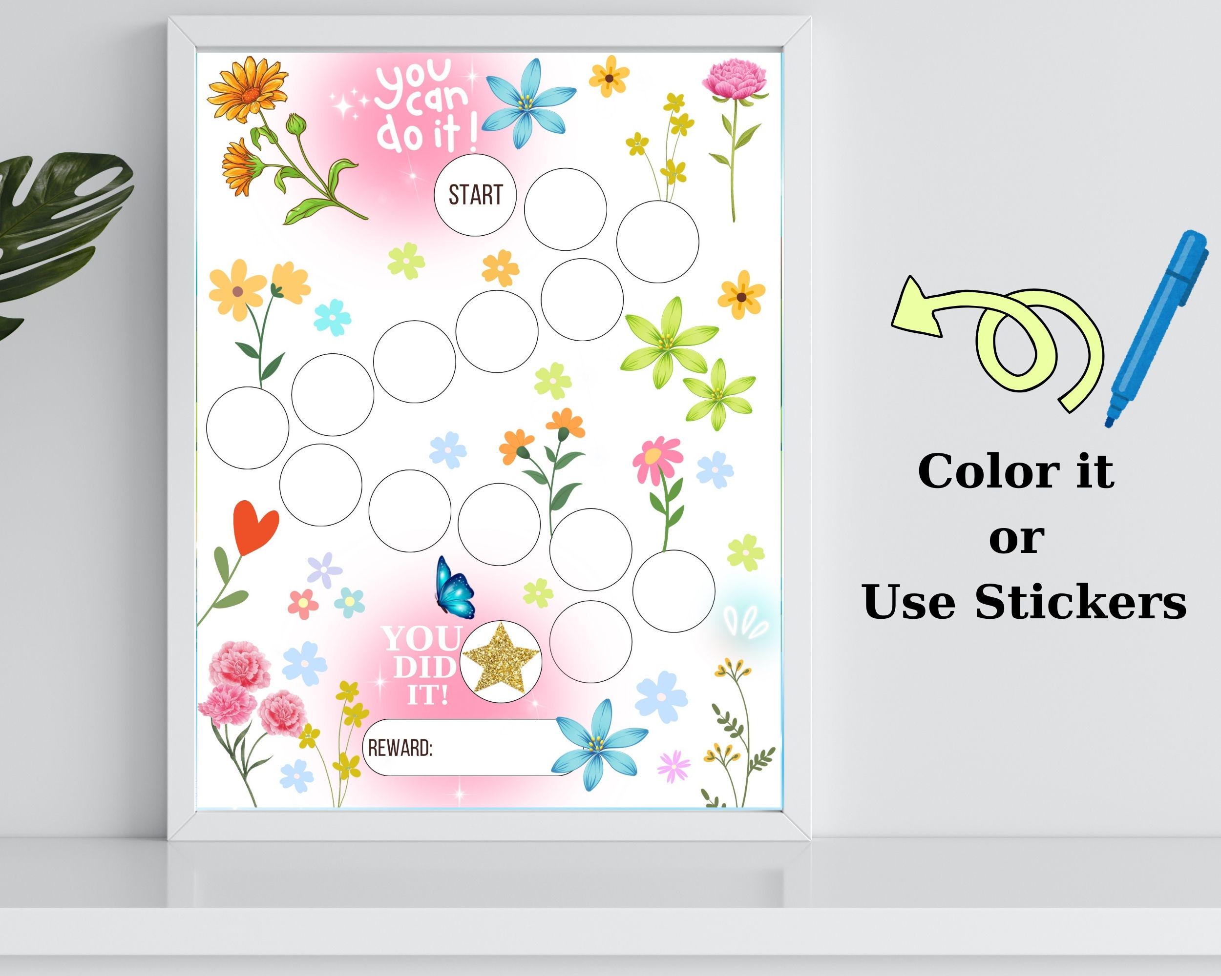 Flower Reward Chart for Kids - Butterfly Reward Chart - Toddler Reward ...