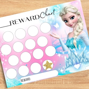Elsa Reward Chart: Frozen Princess Potty Training, Chore, Routine ...