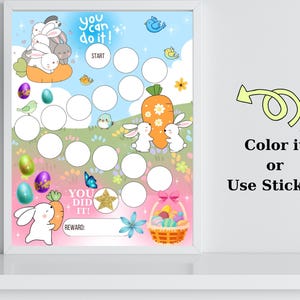 Printable Easter Reward Chart for Kids - Bunny Behavior Chart - Spring ...