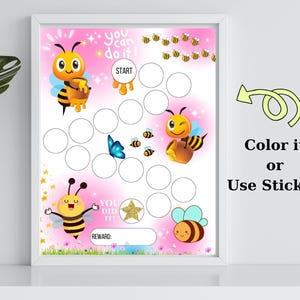 Bee Reward Chart Honey Bee Reward Chart Toddler Reward Chart Potty ...