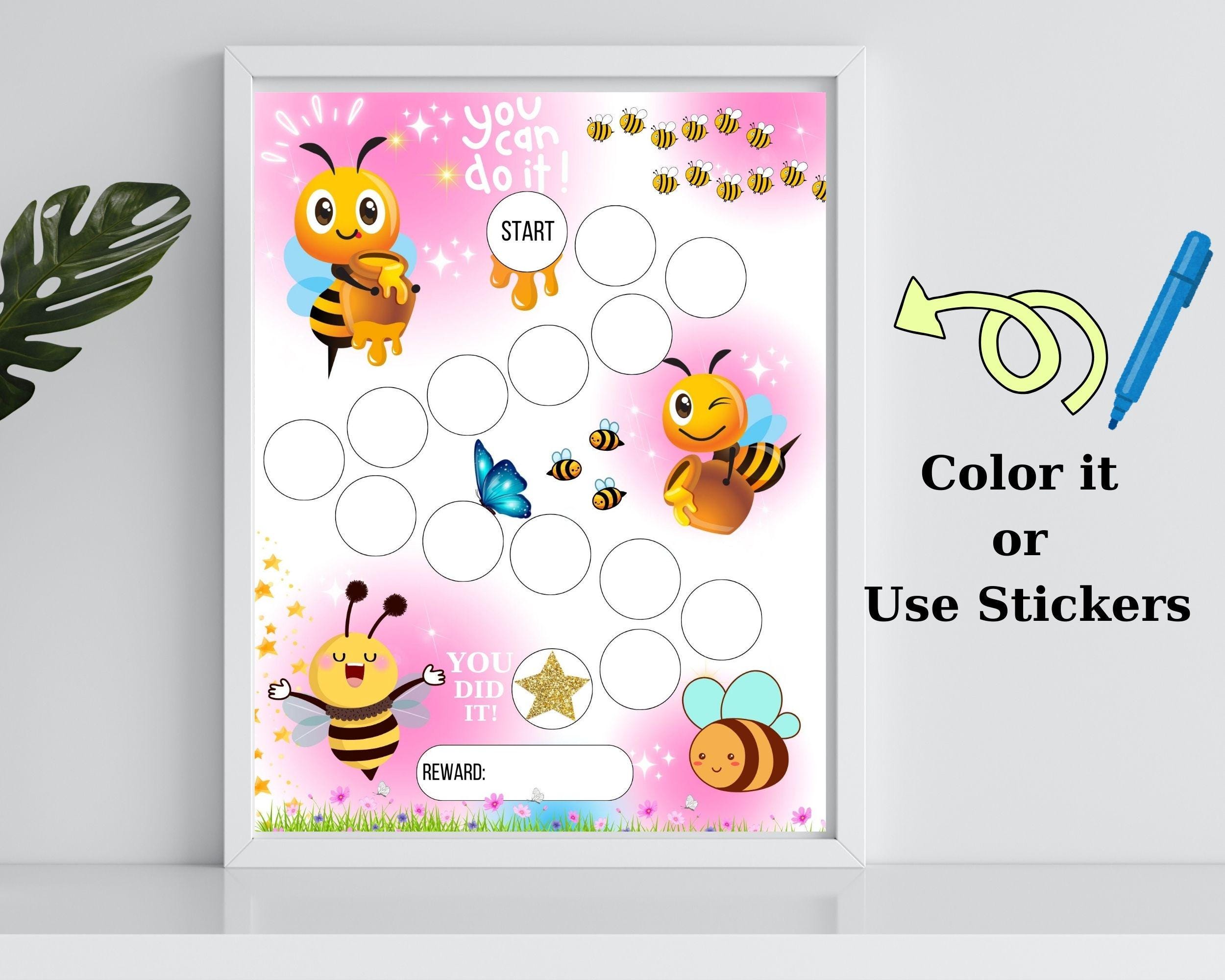 Printable Bee Reward Chart - Honey Bee Reward Chart - Toddler Reward ...