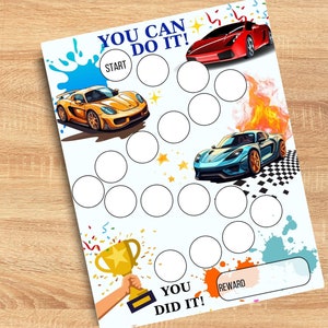 Car Reward Chart - Boys Behavior Chart - Kids - Boy - Chore Chart ...