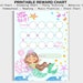 Printable Mermaid Reward Chart Girls Potty Training Sleeping Chart ...