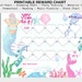 Printable Mermaid Reward Chart - Girls Potty Training - Sleeping Chart ...