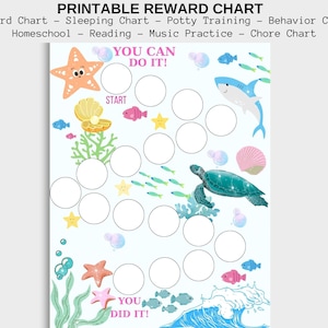Printable Kids Reward Chart - Ocean Reward Chart - Under the Sea ...