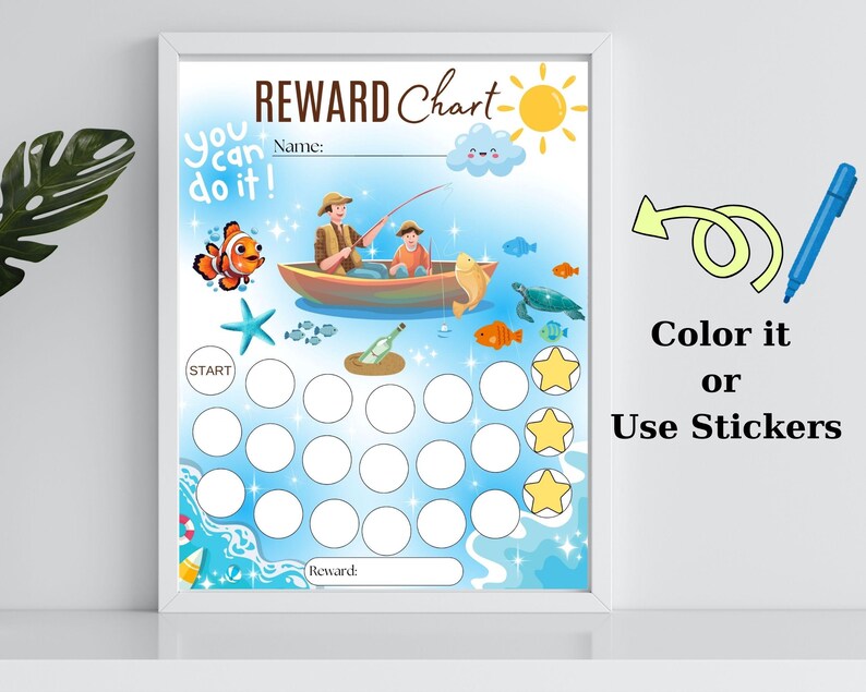Ocean Reward Chart - Fish Reward Chart - Under the Sea Behavior Chart ...