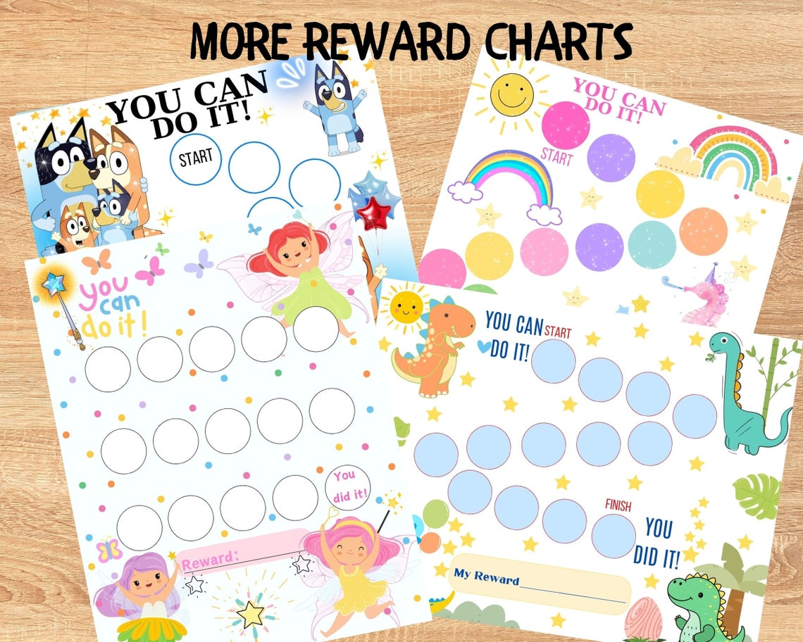 Printable Rainbow Reward Chart Kids Reward Chart Toddler Reward Chart ...