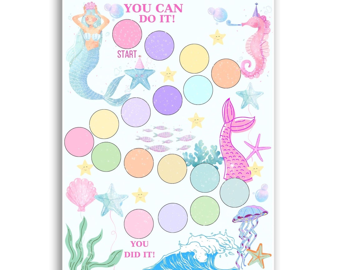 Printable Mermaid Reward Chart - Ocean Reward Chart - Under the Sea ...