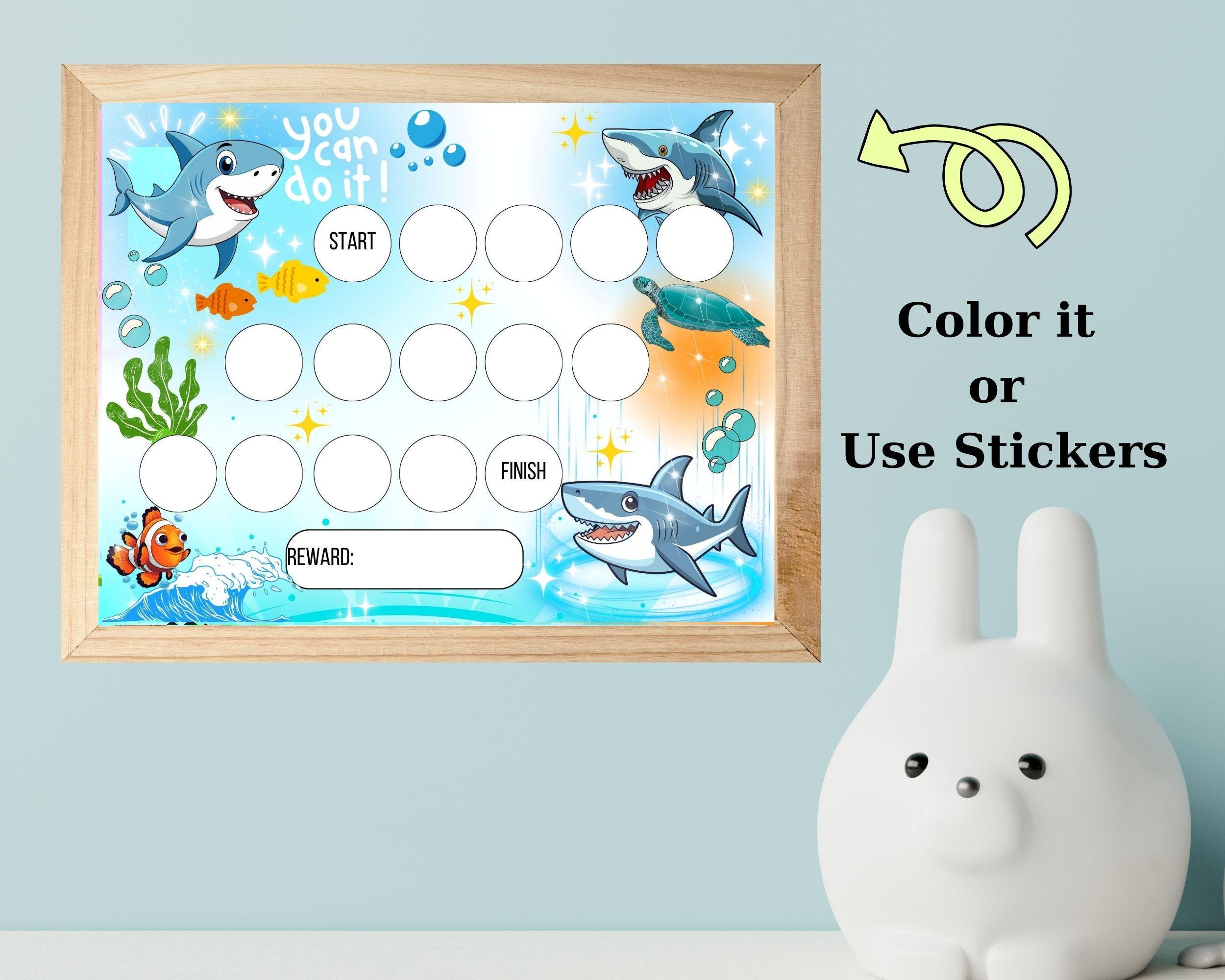 Shark Reward Chart - Ocean Reward Chart - Under the Sea Behavior Chart ...