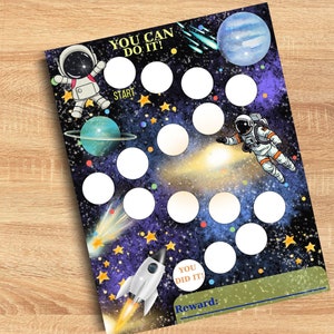 Space Reward Chart for Kids - Outer Space Behavior Chart - Potty ...