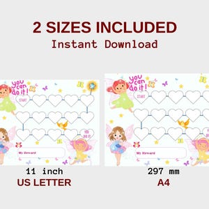 Fairy Reward Chart - Princess Reward Chart - Sleeping Chart - Potty ...